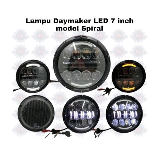 Jual Lampu Daymaker LED 7 inch model Spiral PNP Ninja - CBR - Vixion ...