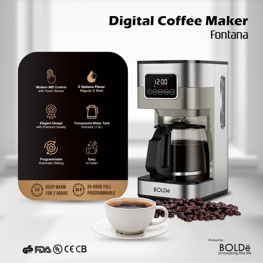Jual BOLDe Digital Coffee Maker Fontana (Coffee Machine) Mesin Kopi ...