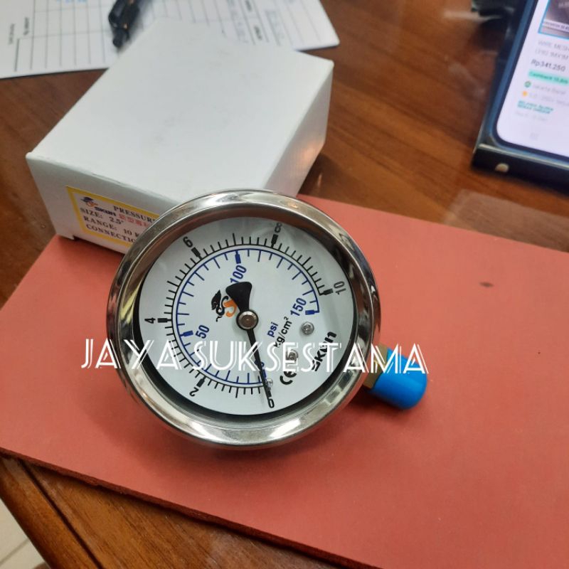 Jual 2 1/2" inch Pressure Gauge Raket 35 Bar (Kg/cm2) 500 Psi SKON | Shopee Indonesia