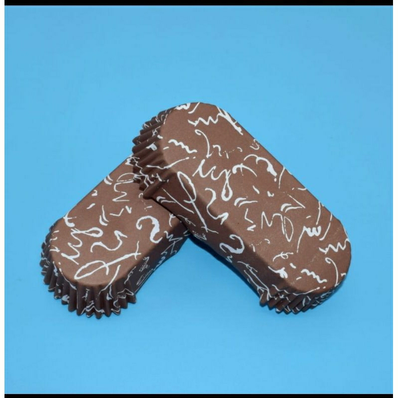 Jual PAPER CUP ROTI KERTAS ROTI ANTI LENGKET OVAL COKLAT BATIK ISI ...