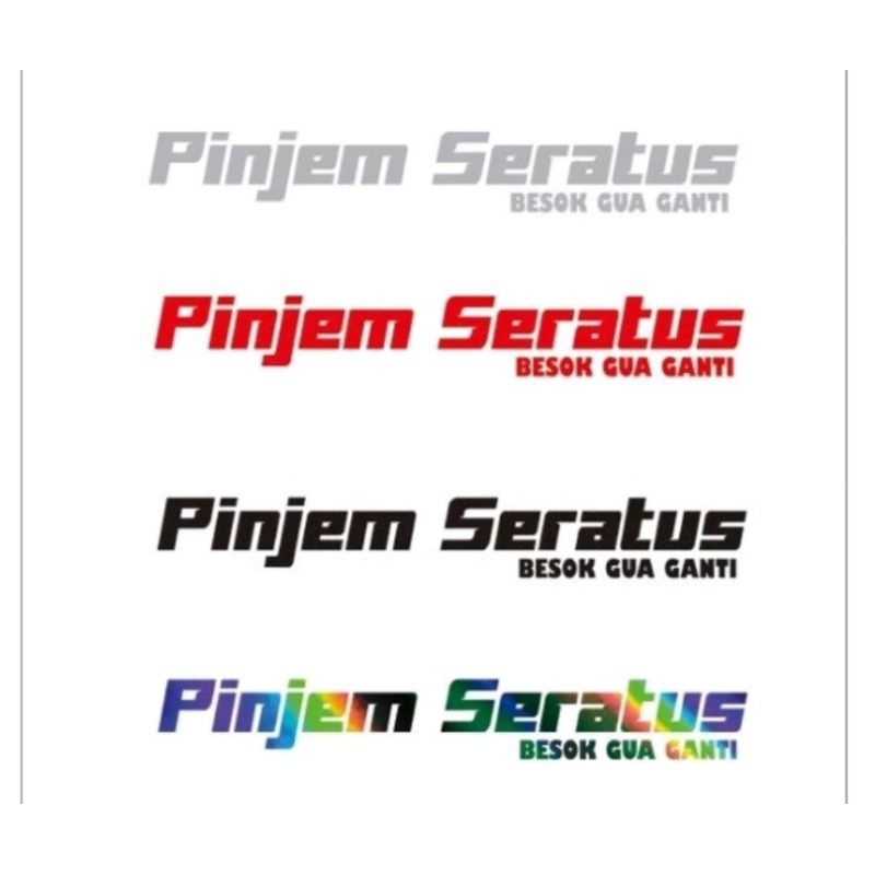 Jual Sticker Pinjam Dulu Seratus Viral Stiker Cutting | Shopee Indonesia