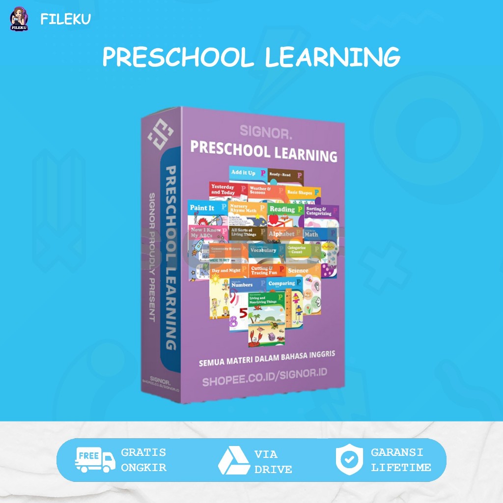 Jual PAKET PRESCHOOL LEARNING PRINTABLE Buku Edukasi Anak | Shopee Indonesia