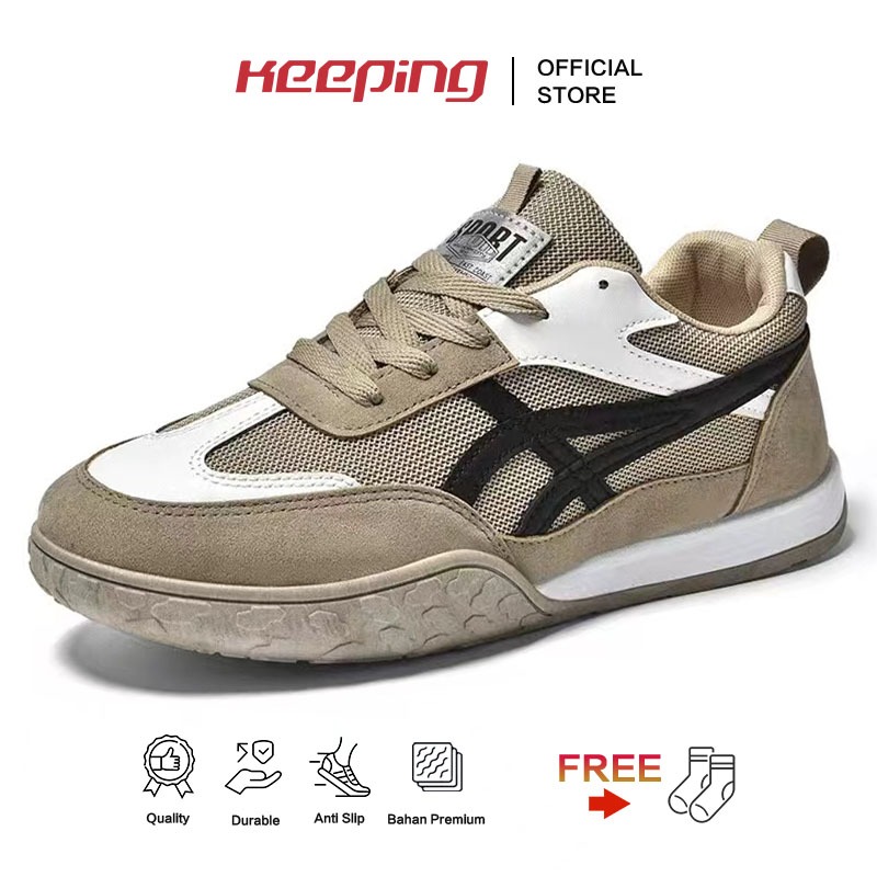 Jual Keeping Sepatu Sneakers Pria Sepatu Olahraga Cowok Outdoor Running Sport Shoes Casual ...