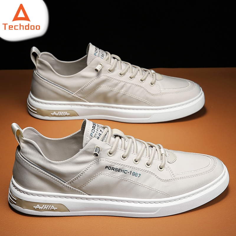 Jual Techdoo Sepatu Sneaker Pria Kekinian Sepatu Lari Sport Kasual Santai Running Shoes Sneakers ...