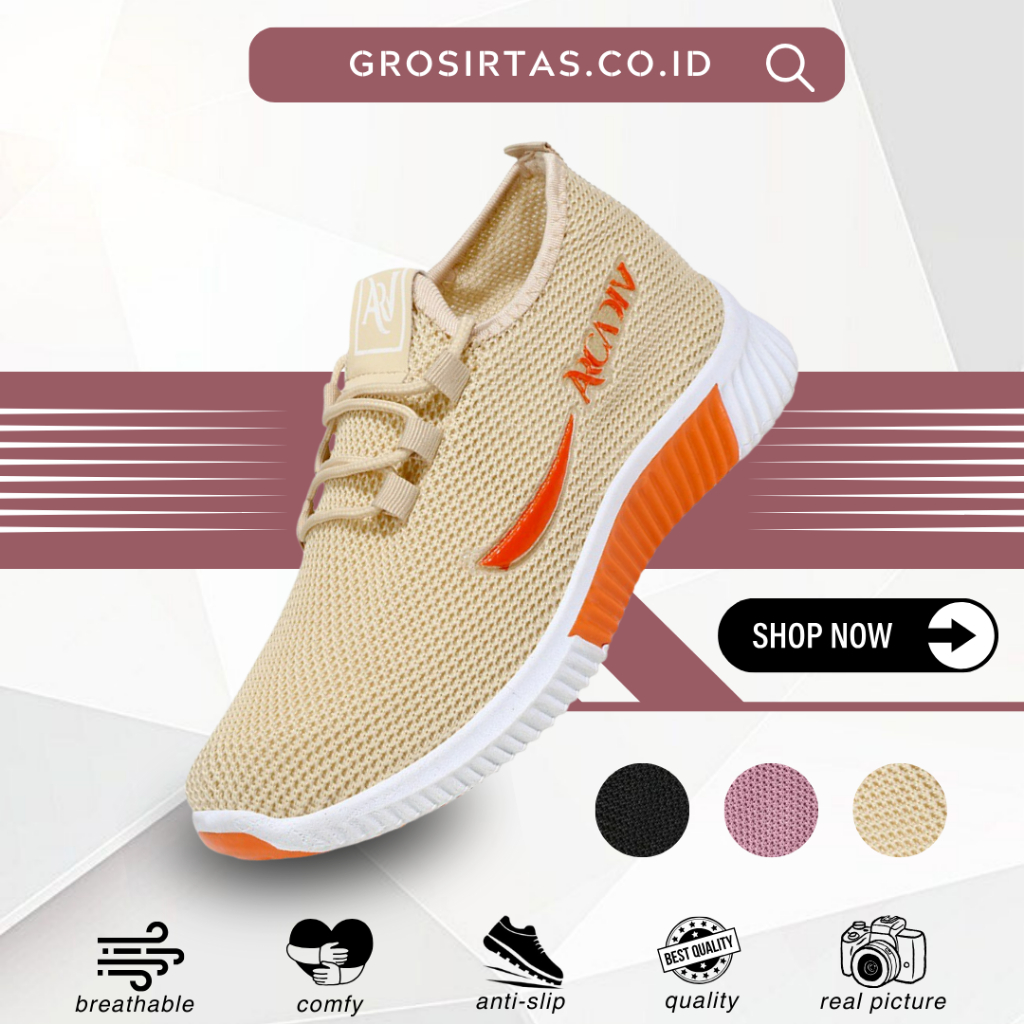 Jual Sepatu Sneakers Rajut Wanita Sport Shoes Sepatu Terbaru LV0102 ...
