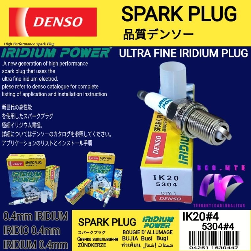 Jual BUSI SPARK PLUG IRIDIUM POWER DENSO IK20-BISA DI APLIKASIKAN KE ...