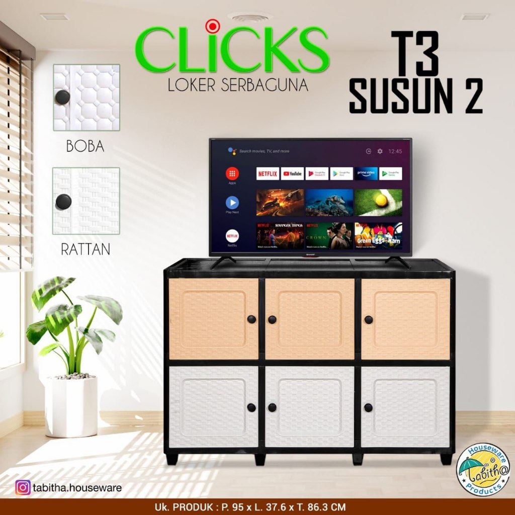 Jual Lemari Plastik Tabitha Click Tower 3 Minimalis locker Box | Shopee ...