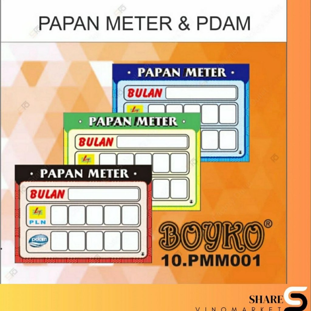 Jual Papan Meteran Boyko Standard - PLN PDAM PAM Meter - Merah | Shopee ...