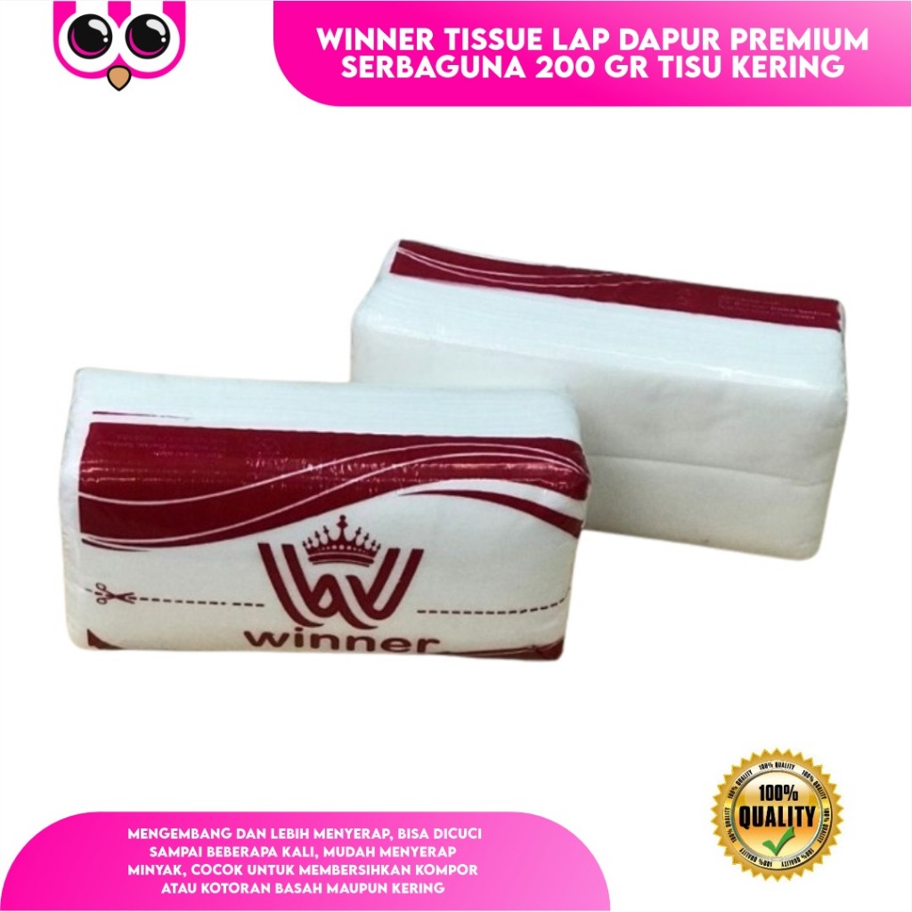 Jual WINNER TISSUE LAP DAPUR PREMIUM SERBAGUNA 200 GR TISU KERING ...