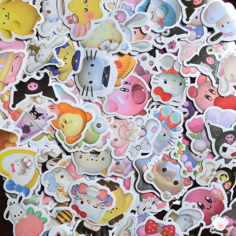 Jual STIKER SANRIO KARTUN LUCU 3D STICKER KARTUN 3D ANTI AIR ISI 10 PCS | Shopee Indonesia