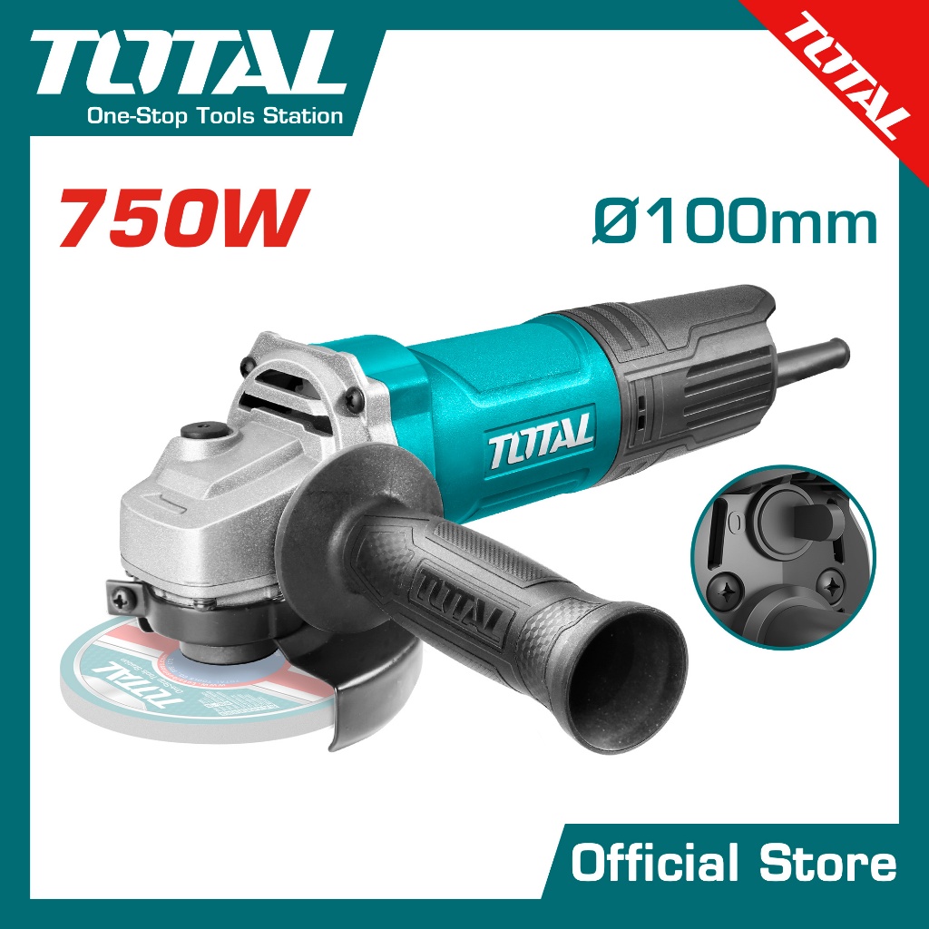 Jual TOTAL Angle grinder/Gurinda 4 inch 750W M10 TG10710056 | Shopee Indonesia