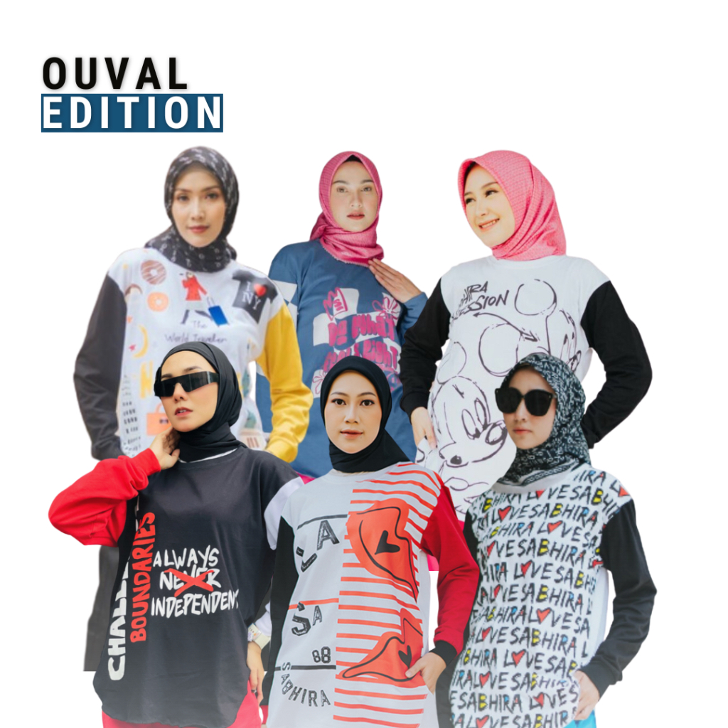 Jual Sabhira Atasan Kaos Wanita Viral Ouval Series | Shopee Indonesia