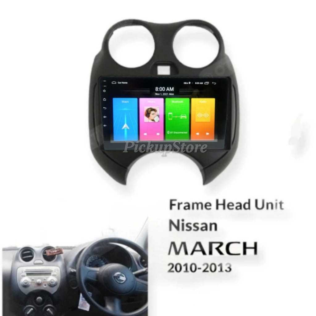 Jual Paket Frame Nissan March 2010- 2013 9inch dgn HeadUnit Android DHD ...