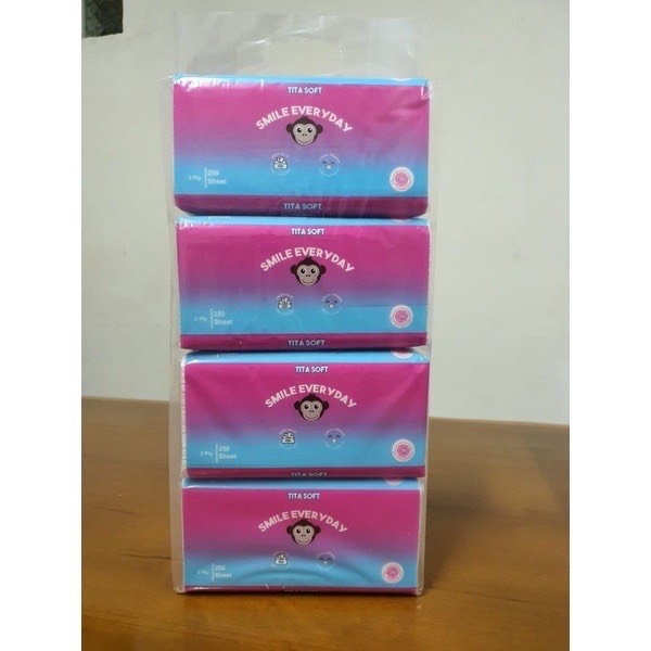 Jual [ 1 BANDED ISI 4 PCS] Tissue titasoft 250 sheet 2 ply - PAKET 4 ...