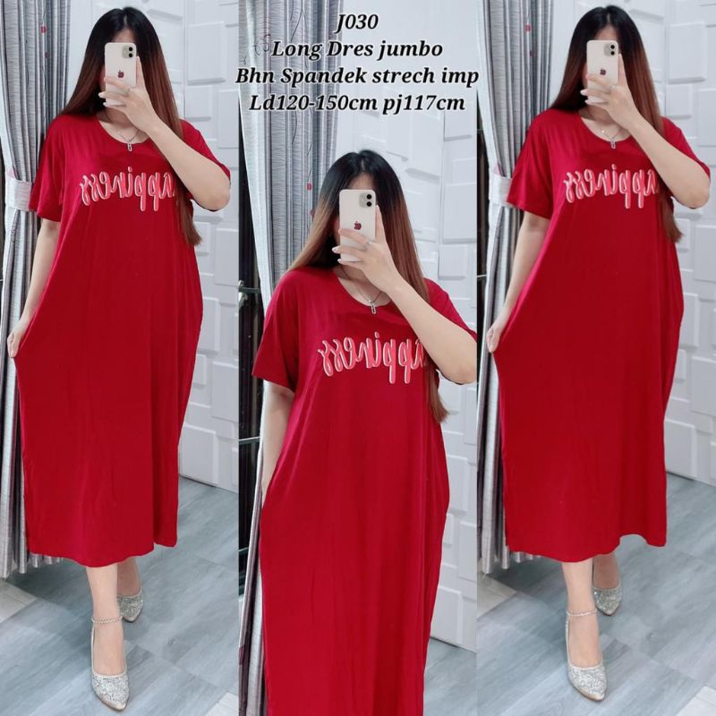 Jual Long dress jumbo J030 | Shopee Indonesia