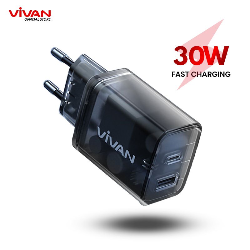Jual VIVAN Charger Fast Charging Type C USB 30W Dual Output Power 30T ...