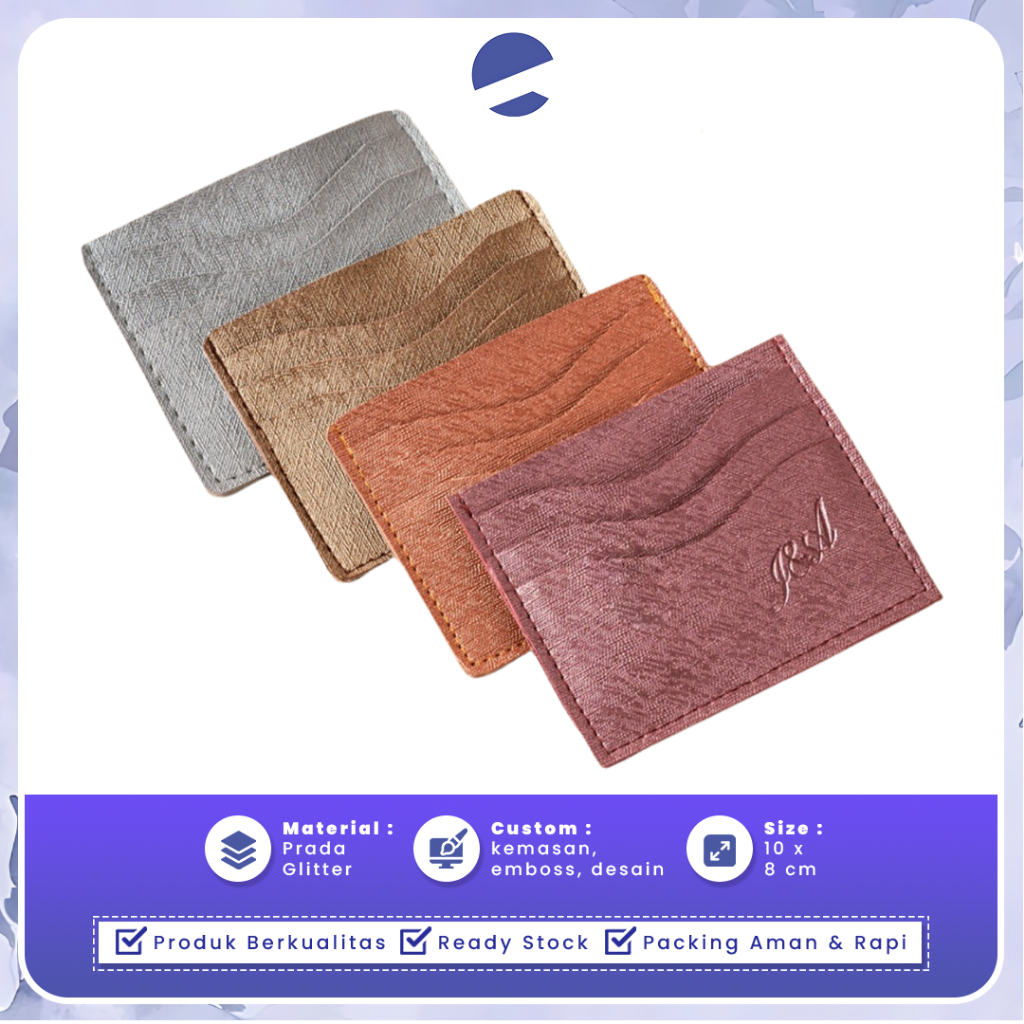 Jual Card Holder Wave Custom Dompet Kartu Mini Wanita Pria Premium ...