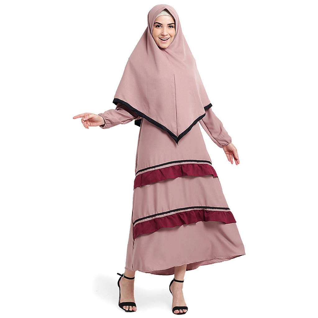 Jual CBR SIX Busana setelan gamis wanita / Baju gamis setelan / baju ...