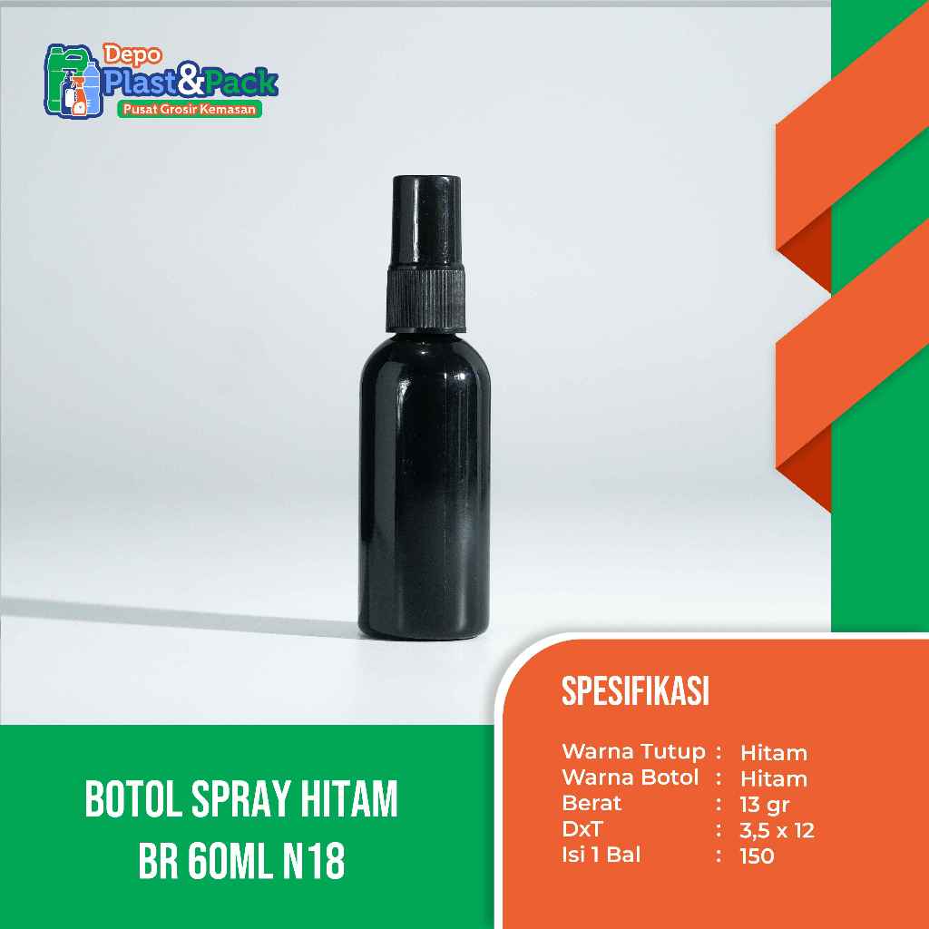 Jual Botol Spray Hitam BR N18 60ml | Shopee Indonesia