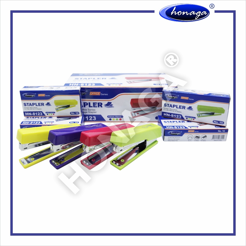 Jual Alat Staples Honaga HN-8123 No.10 Kecil (Lusin) | Shopee Indonesia
