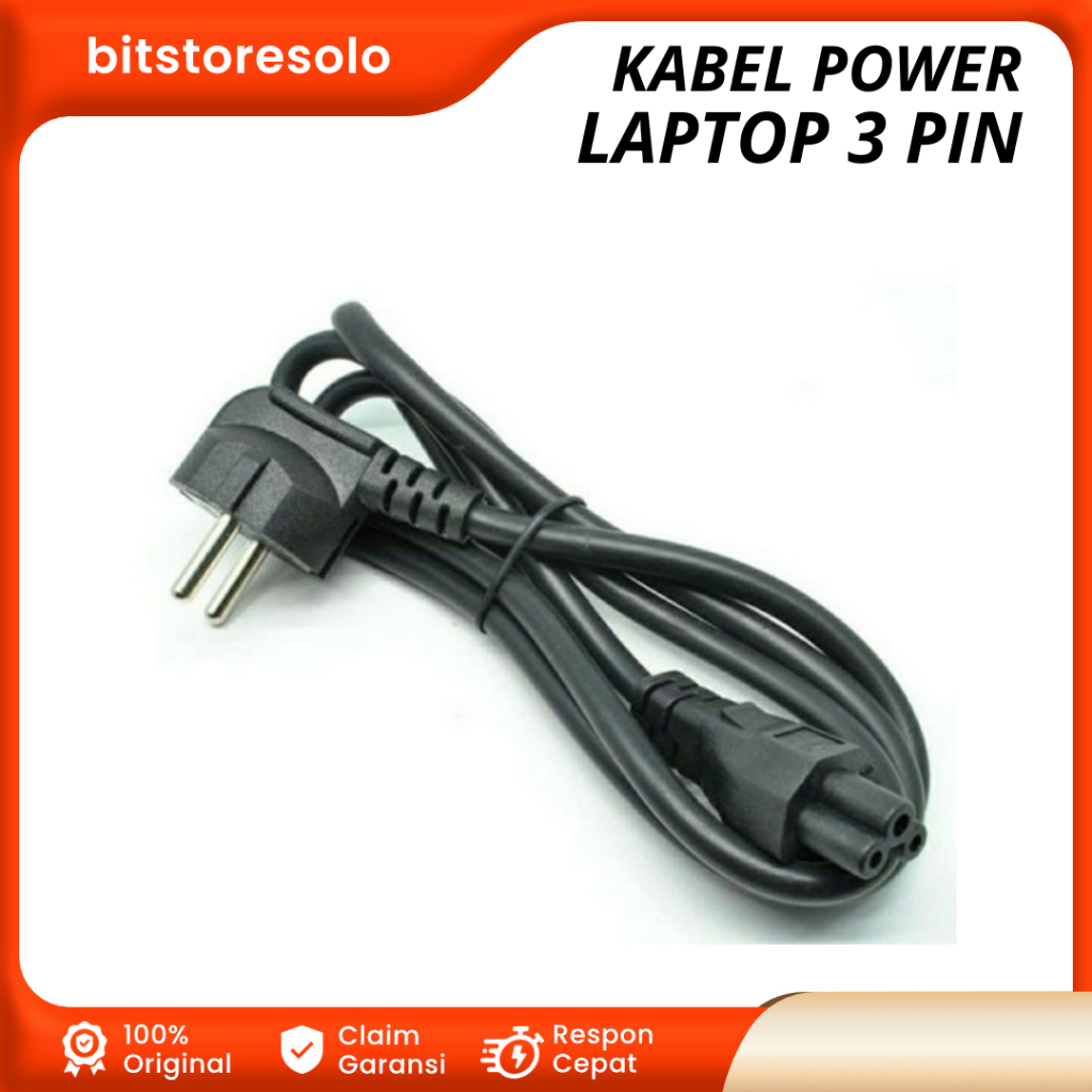 Jual Kabel Power Adaptor Laptop 3 Pin High Quality | Shopee Indonesia