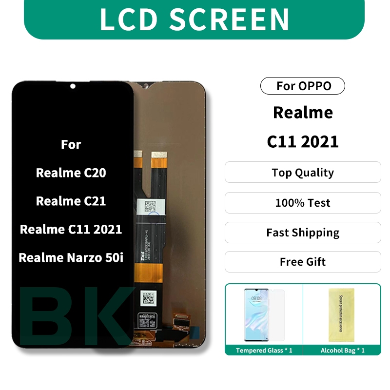 Jual Original LCD TOUCHSCREEN Oppo Realme C11 2021 C20 C21 Narzo 50i RMX3201 | Shopee Indonesia
