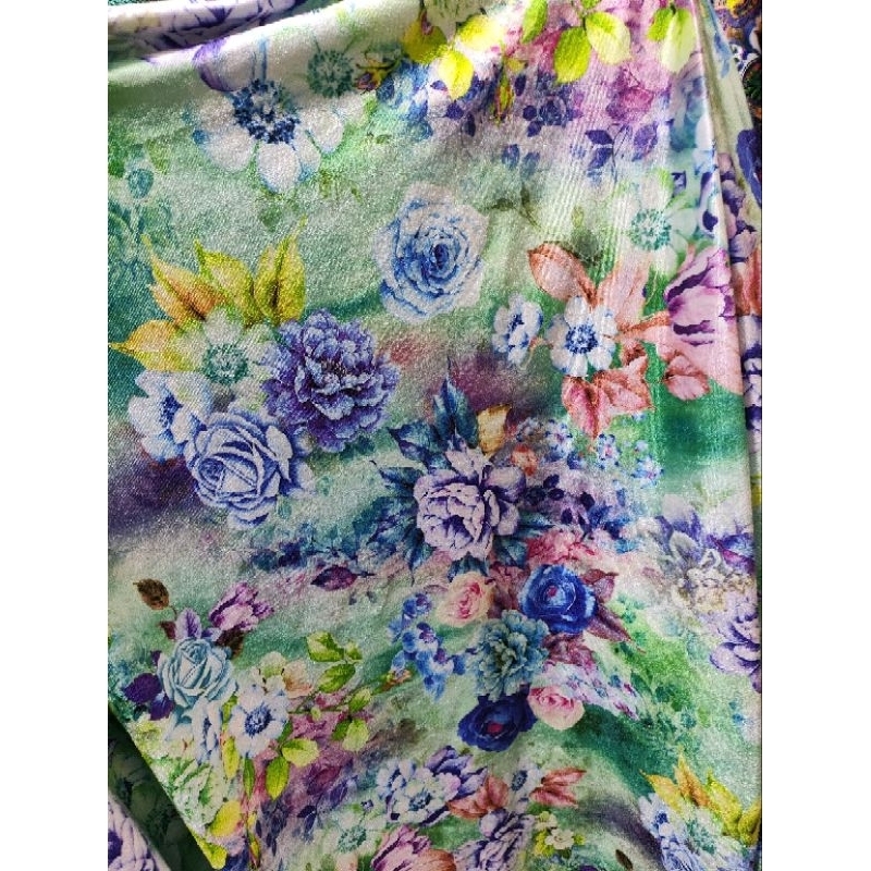 Jual Bahan Kain Beludru Velvet Motif Import Meteran Per 0.5m | Shopee ...