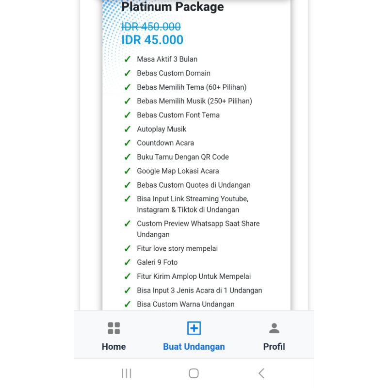 Jual Undangan Digital/Undangan Pernikahan/Undangan Website/Platinum Package | Shopee Indonesia