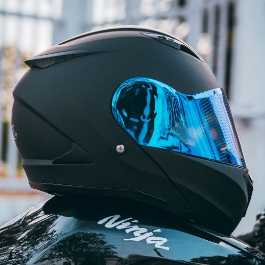 Jual Helm Snail M1 Modular Black matt IRIDIUM BLUE | Shopee Indonesia
