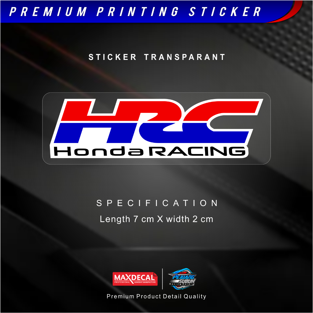 Jual Stiker HRC V-2 New Version Bahan Transparan Printing UV Maxdecal ...