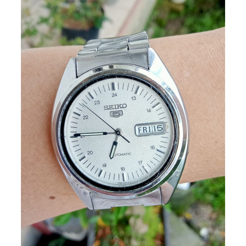 Jual Seiko 5 Automatic cal 7s26-3040 White Dial Military | Shopee Indonesia