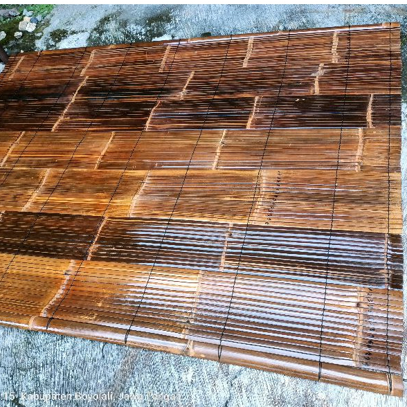Jual Tirai bambu hitam L250 x150 / 230x150/ 250x125 vernis plitur ...