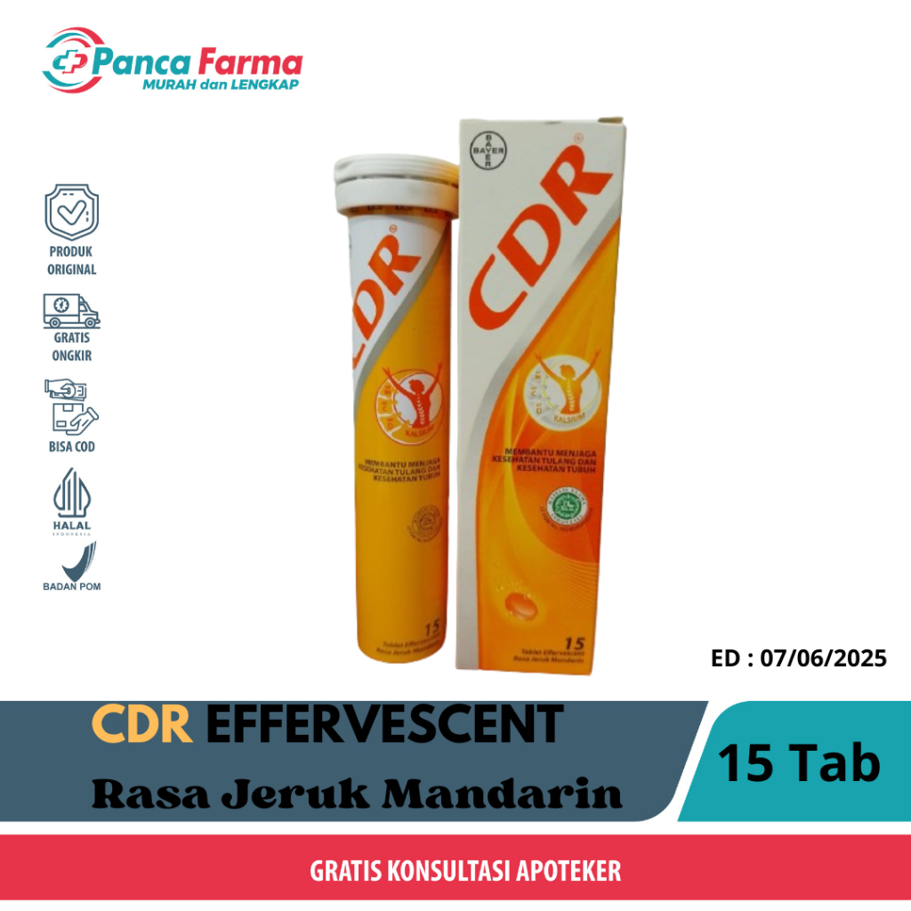 Jual CDR Effervescent 15 Tablet - Rasa Jeruk Mandarin - Suplementasi ...