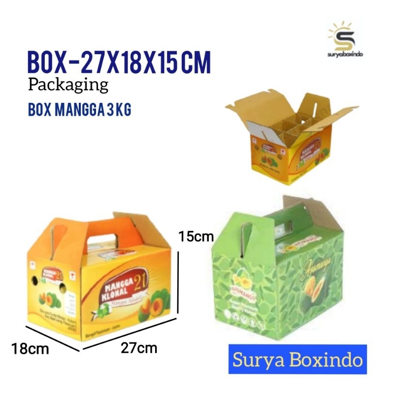 Jual Box Mangga isi 6 Buah(3 kg)/ Set Sekat/Kardus/Mangga klonal ...