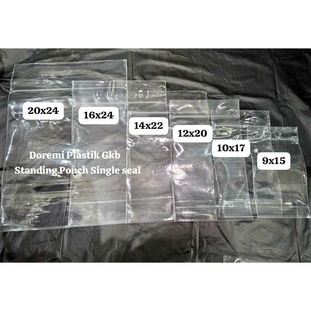 Jual [ 1 Pack 50 Pcs ] Plastik Standing Pouch Single Seal 9x15 10x17 ...