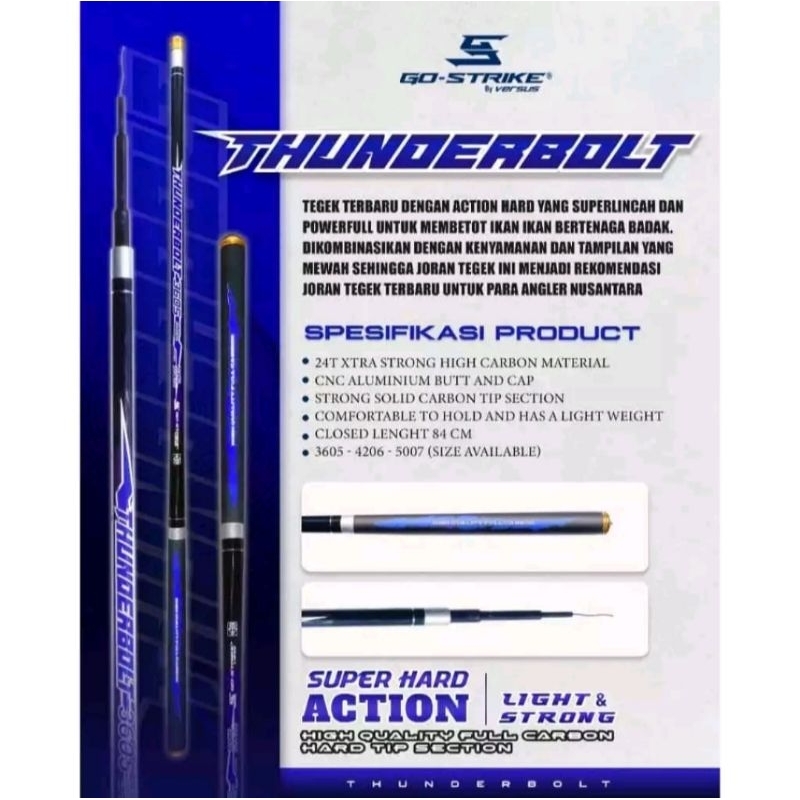 Jual Joran Tegek Go-Strike Thunder Bolt | Shopee Indonesia