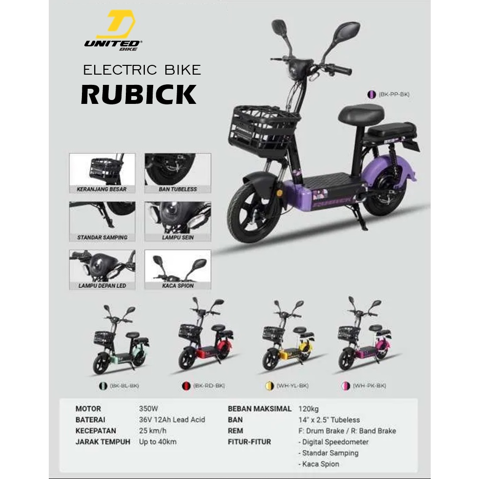 Jual SEPEDA LISTRIK ELECTRIC BIKE EXOTIC BY PACIFIC BLITZ / RUBICK ...