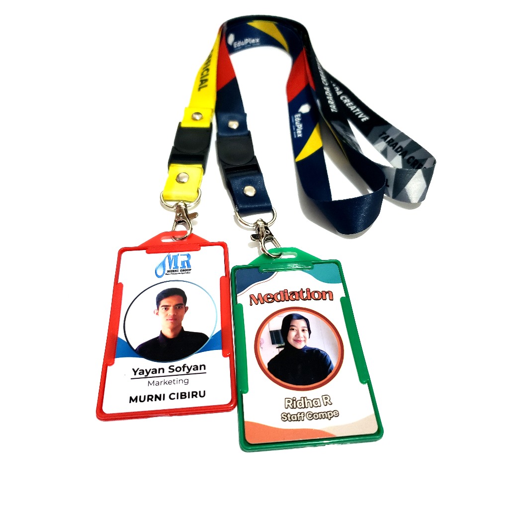 Jual PAKET SATU SET NAME TAG LANYARD 2cm + ID CARD + CASING BIASA MIN ...