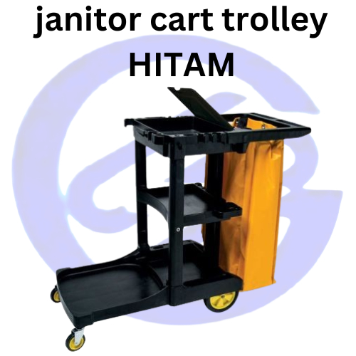 Jual Janitor Cleaning Cart Trolley With Dengan Cover Tutup HItam / Abu ...
