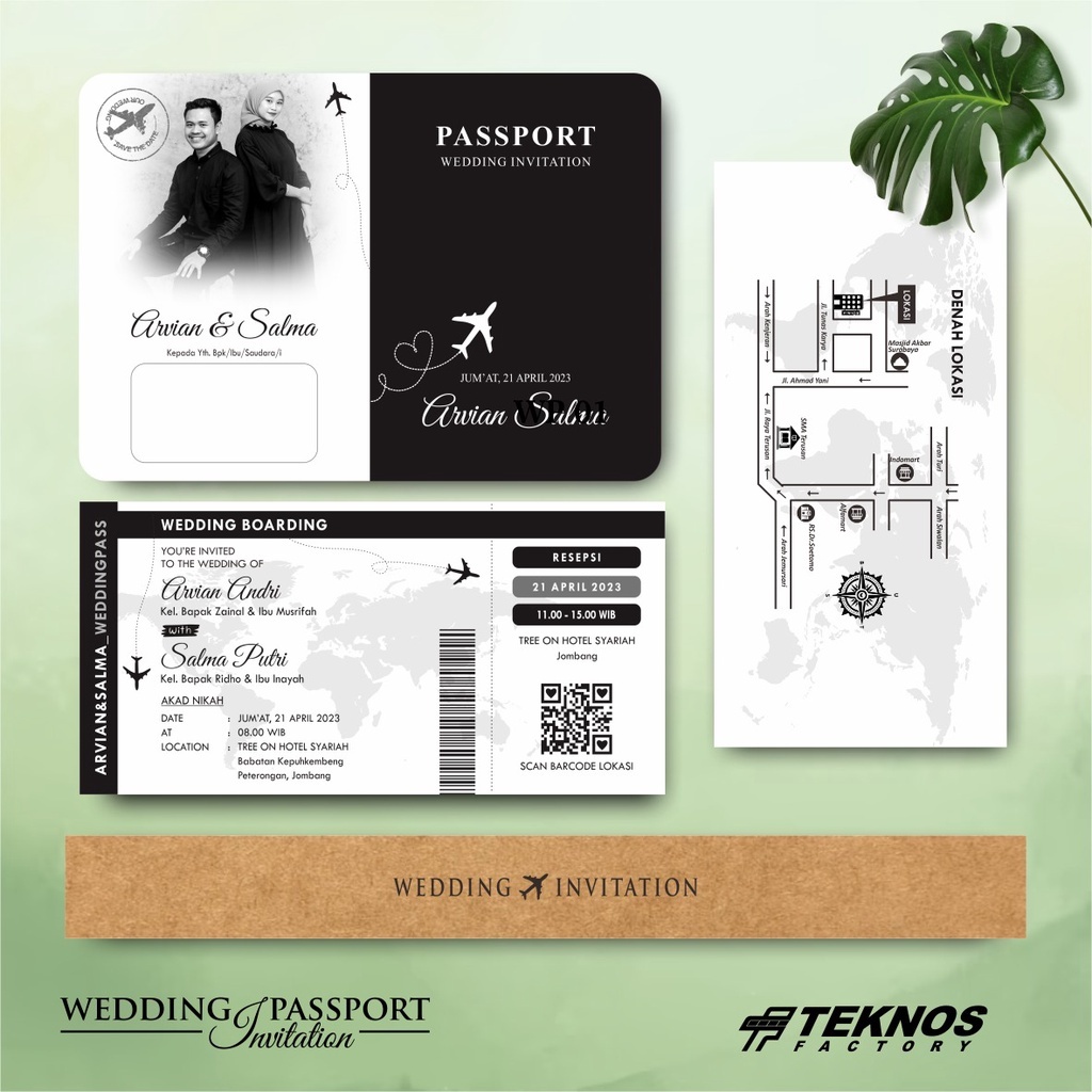 Jual Undangan Pernikahan Passport Undangan Murah Kekinian Wedding Passport Invitation