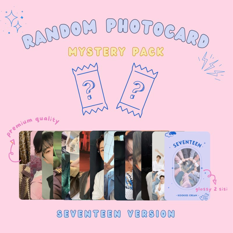 Jual Seventeen Random Photocard Mystery Pack (Unofficial 2 pcs/ pack ...