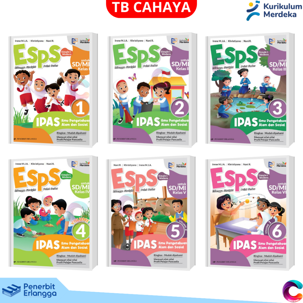 Jual BUKU ESPS IPAS KELAS 1 2 3 4 5 6 vol 1 / VOL 2 SD KURIKULUM MERDEKA ERLANGGA - ILMU ...