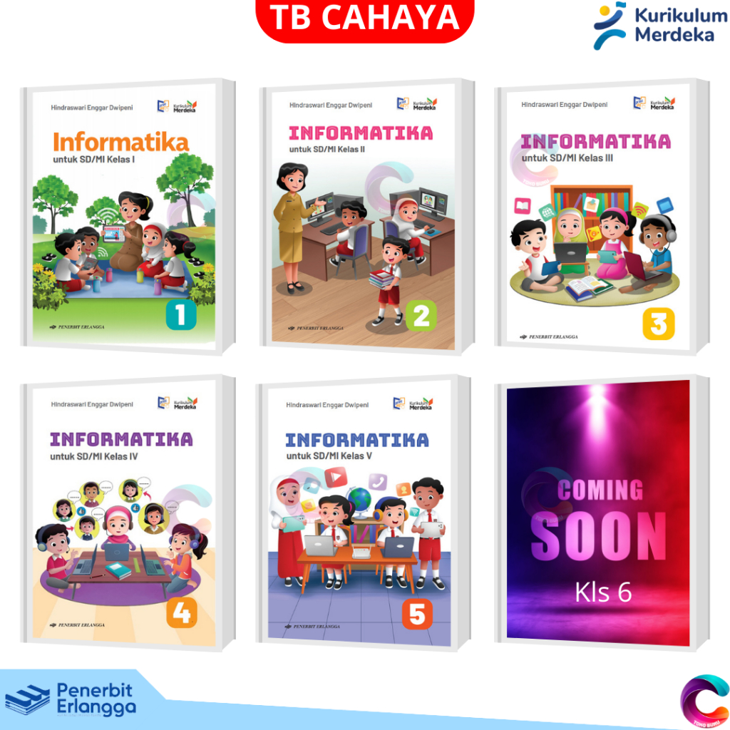 Jual BUKU INFORMATIKA KELAS 1 2 3 4 5 6 SD KURIKULUM MERDEKA ERLANGGA KURMER | Shopee Indonesia