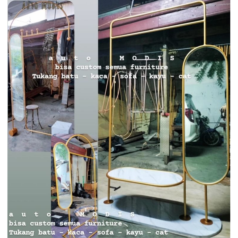 Jual GAWANG BAJU CERMIN FULLBODY STANDING MIRROR BUTIK KAMAR PAS ...