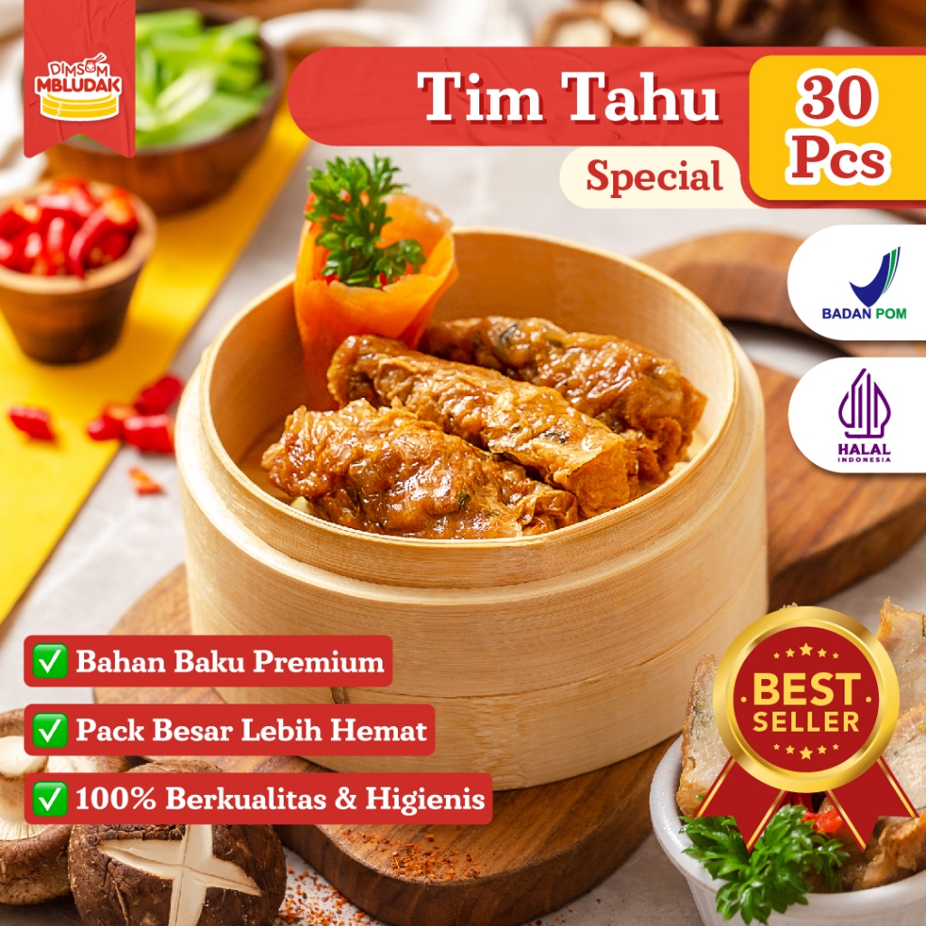 Jual Dimsum Mbludak Tim Tahu Frozen Dimsum Halal 30 Pcs | Shopee Indonesia