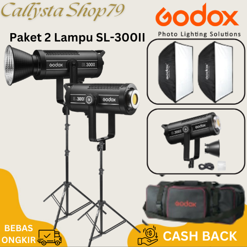 Jual Godox SL-300II SL 300III Bi SL300 lll Paket Lampu LED Studio Video ...