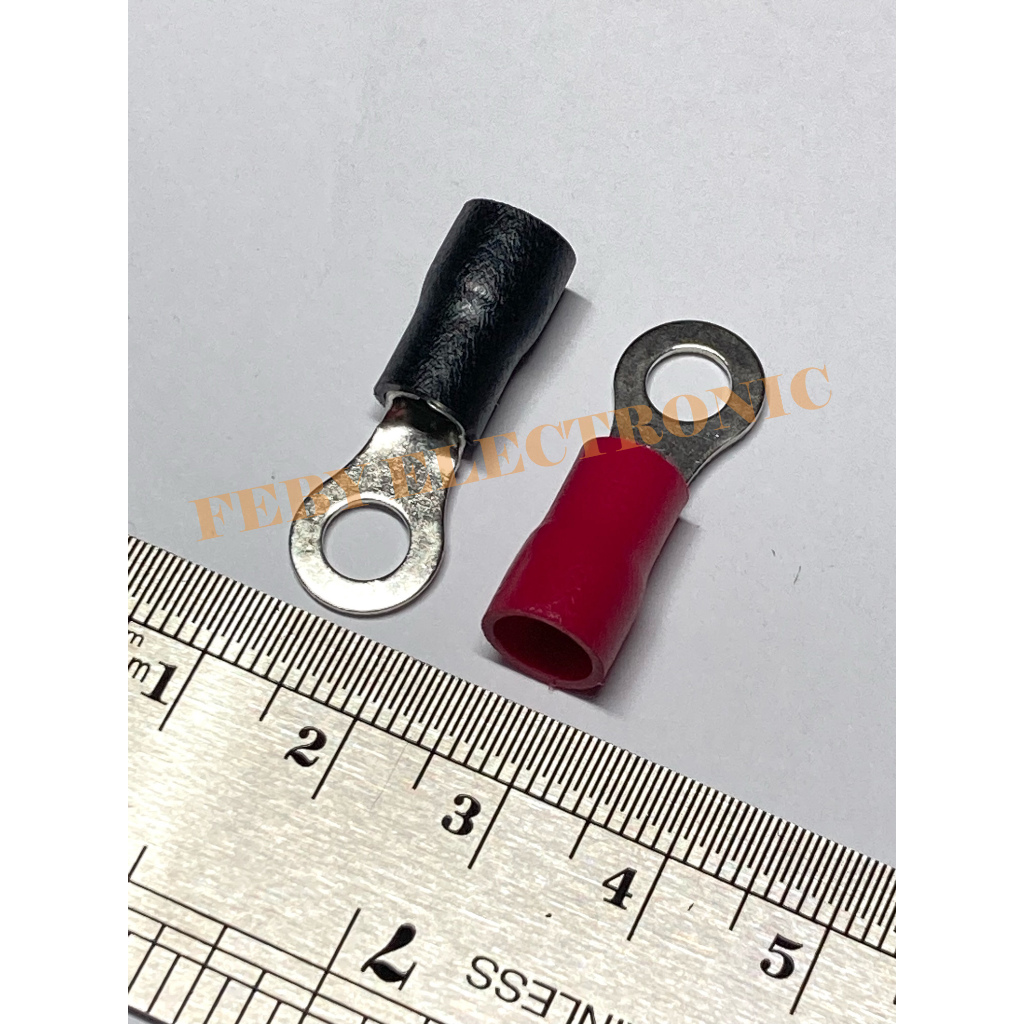 Jual skun kabel Ring O 4mm-6mm RVS-5.5-5 merah hitam skun bulat (sepasang) | Shopee Indonesia