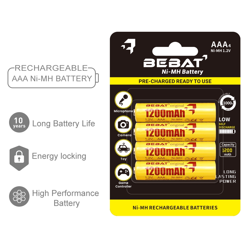 Jual Bebat Rechargeable Baterai AAA 1200mAh 4pcs | Shopee Indonesia
