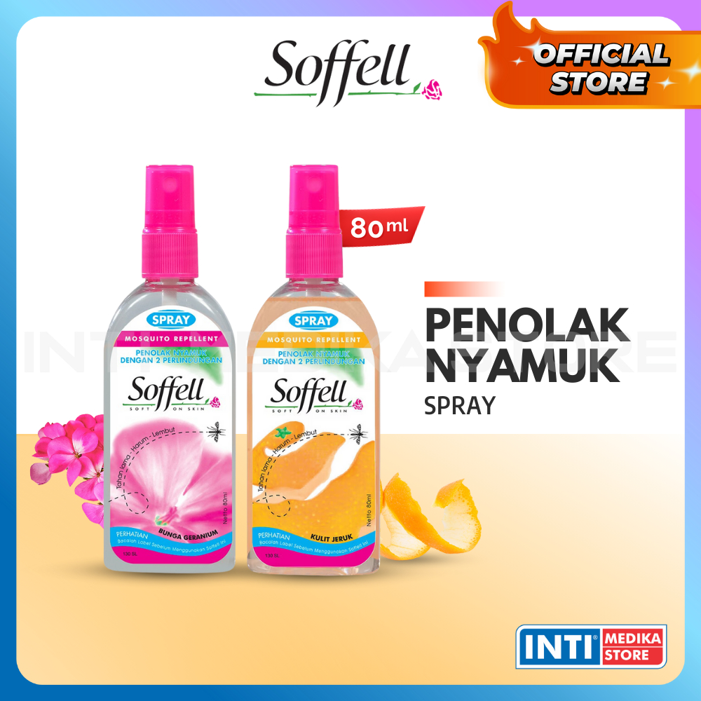 Jual SOFFEL - Spray Anti Nyamuk 80ml | Penolak Nyamuk | Shopee Indonesia