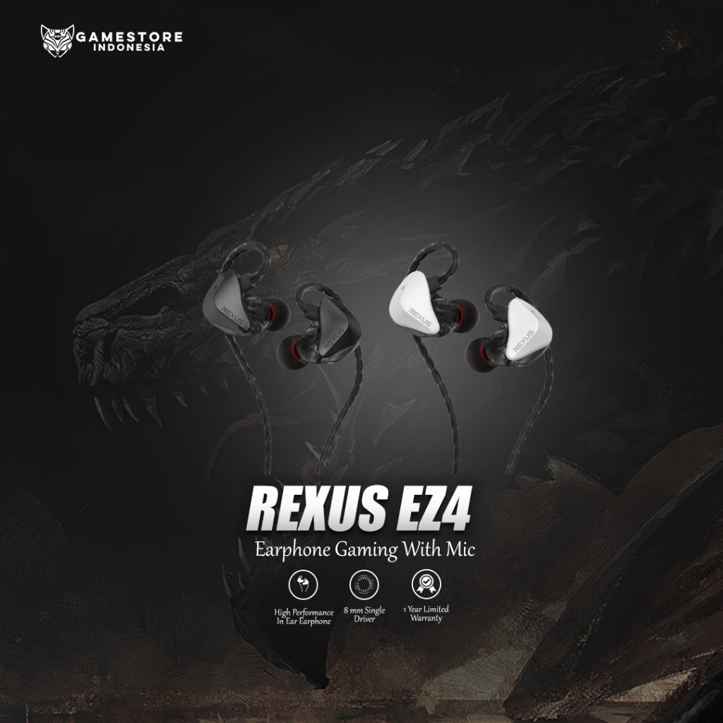 Jual Rexus Earphone Gaming EZ4 with Mic | Shopee Indonesia